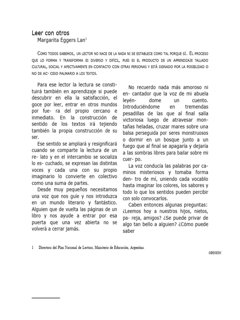 Leer Con Otros | PDF | Escuelas | Amor