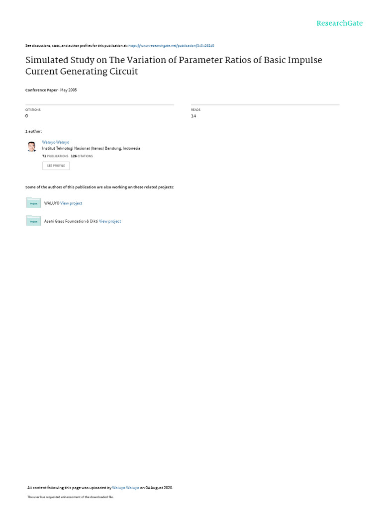 Simulated Study On The Variation of Parameter Ratios of Basic Impulse ...
