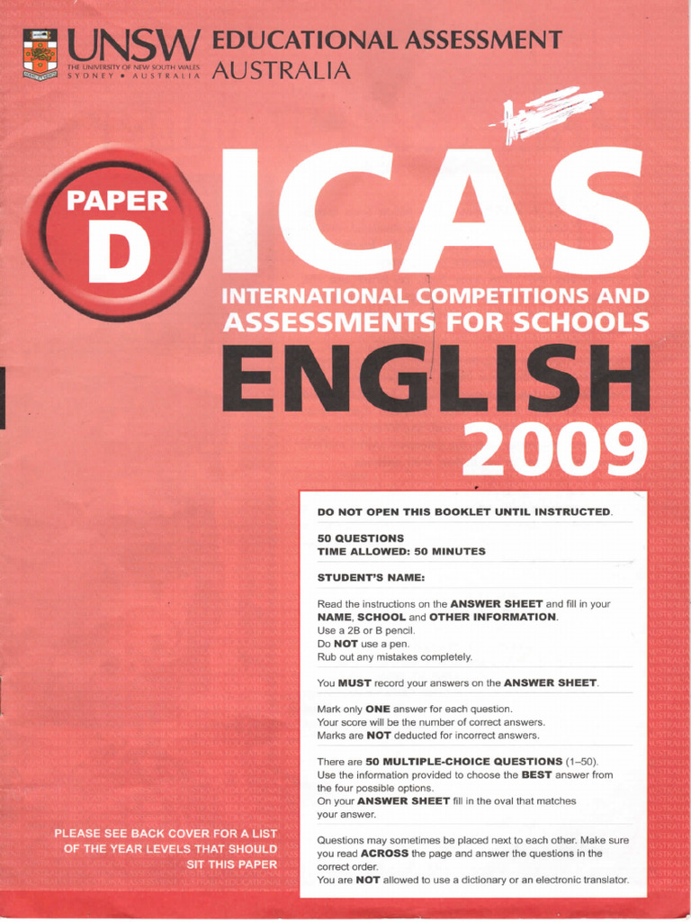 English D 2009 2 | PDF