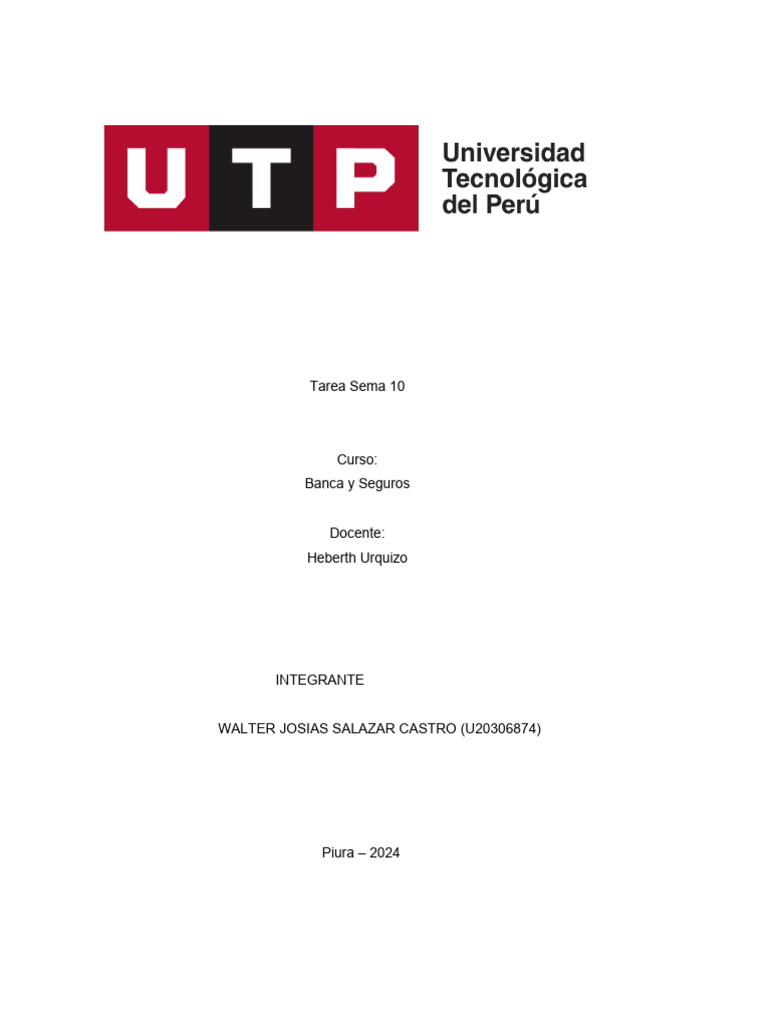 Semana 10 - Banca y Seguro | PDF | Bancos | Economias