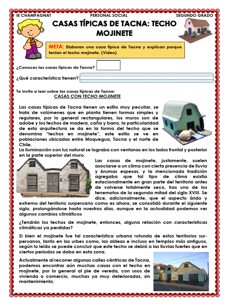 Casa Típica de Tacna Techo Mojinete | PDF