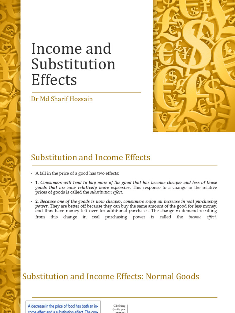 Income and Substitution Effects | PDF