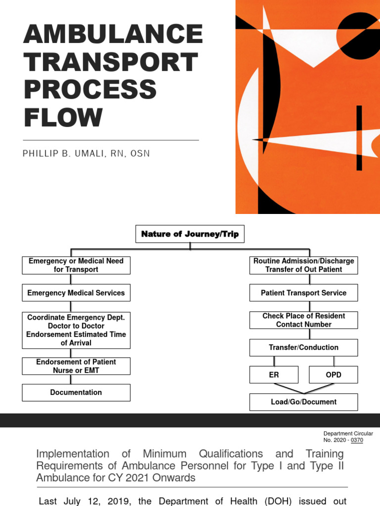 Ambulance Transport Process Flow | PDF | Emergency Medical Technician ...