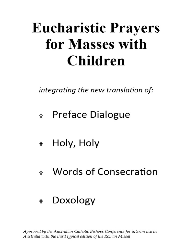 Eucharistic Prayers For Masses With Children v4 | PDF | Eucharist ...