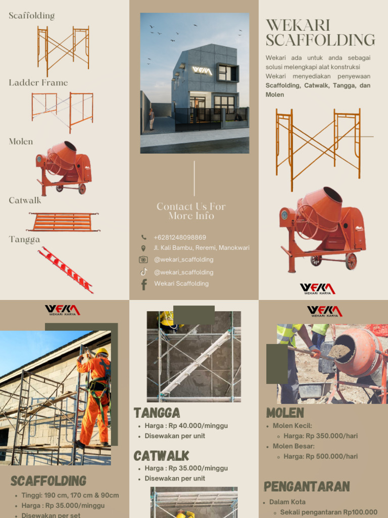 Sewa Scaffolding dan Alat Konstruksi Wekari | PDF