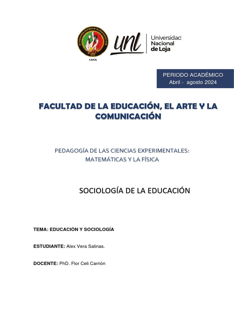 Vera Alex AA Sociologia U1-1 | PDF | marxismo | Immanuel Kant