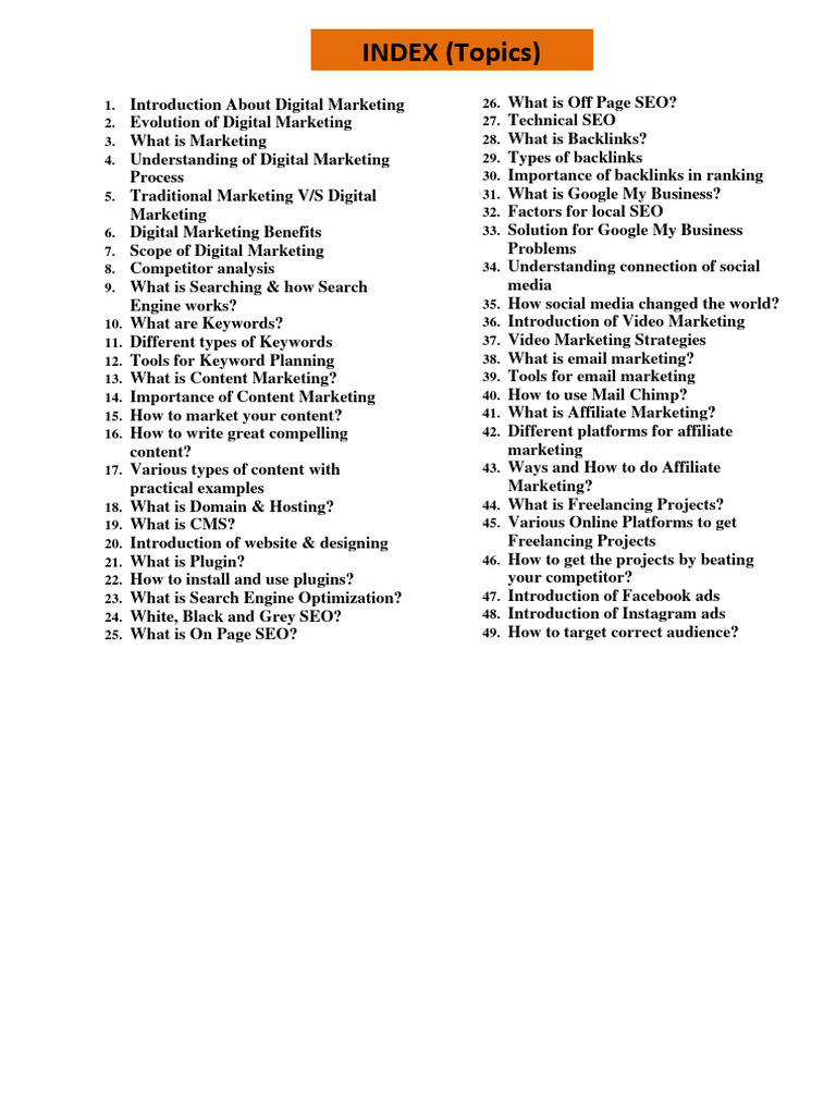 DM Project File | PDF | Search Engine Optimization | Digital Marketing