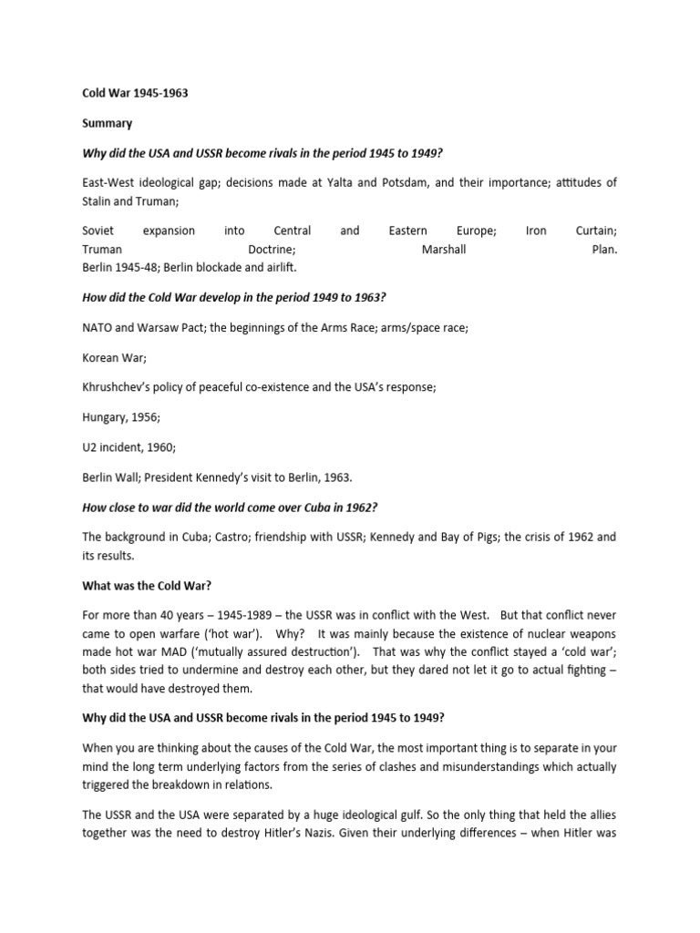 Cold War | Download Free PDF | Cold War | Korean War