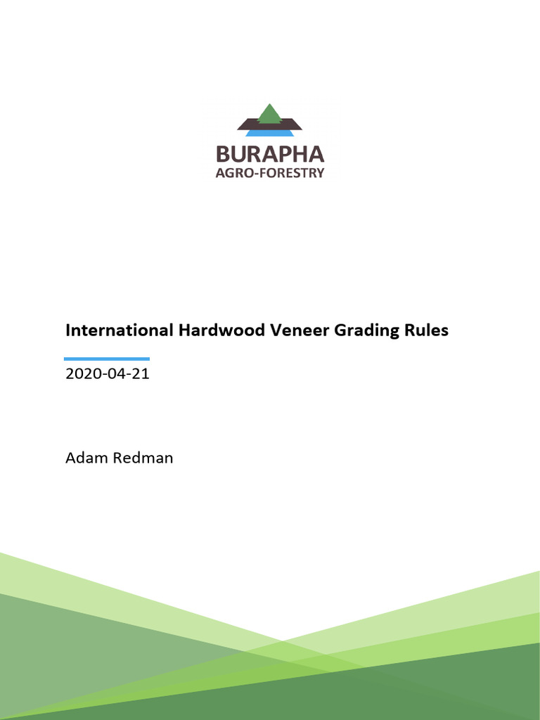 International Hardwood Veneer Grading Comparison | PDF | Plywood | Wood
