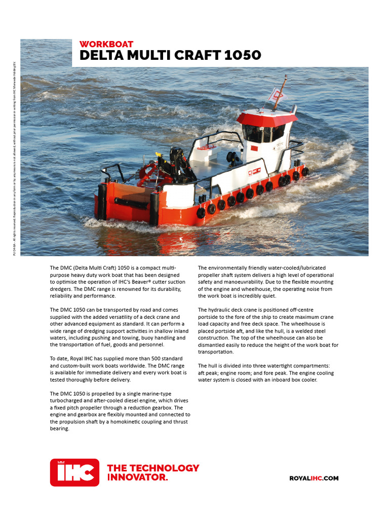Ihc DMC 1050 - Pu D4-8a - Lores | PDF | Marine Propulsion | Dredging