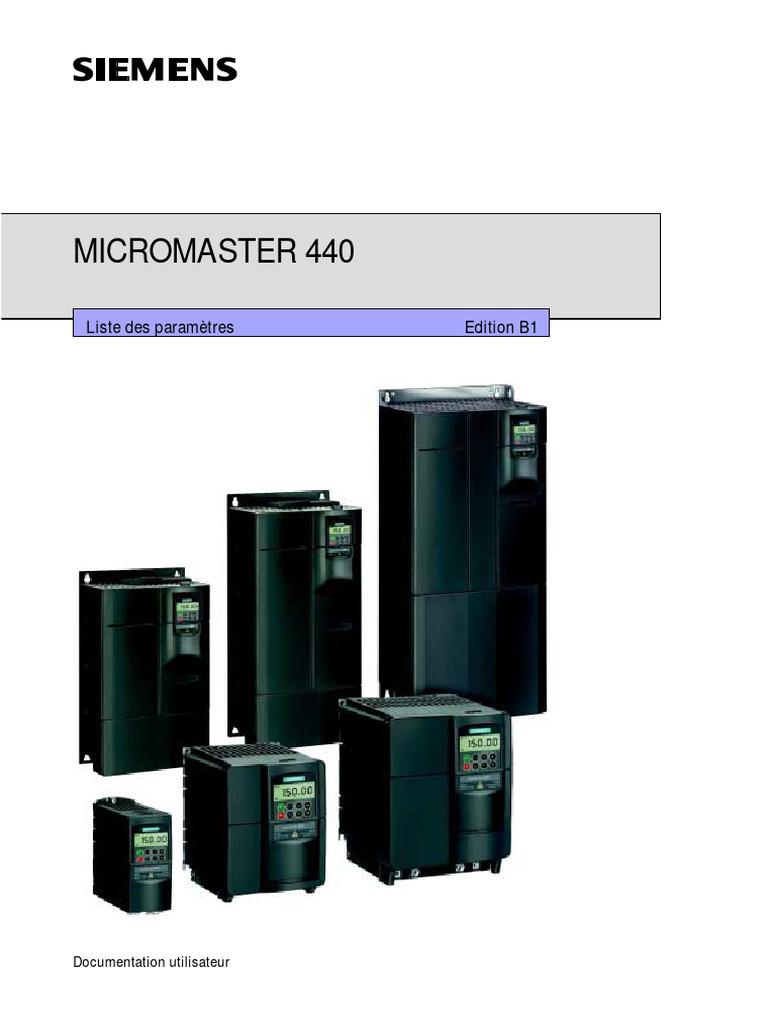 Manuel Utilisateur MICROMASTER 440 | PDF