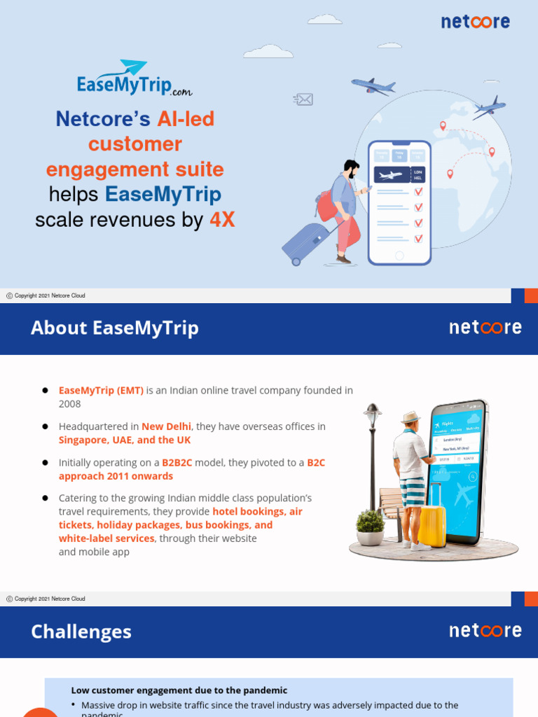 Netcore S AI Led Customer Engagement Suite Helps EaseMyTrip Scale Reve | PDF | Business Process ...