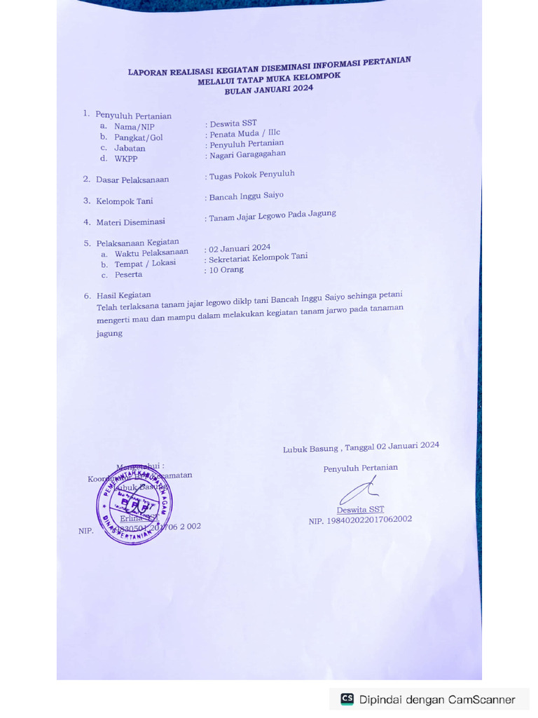 Desiminasi 2024 Periode 1 | PDF