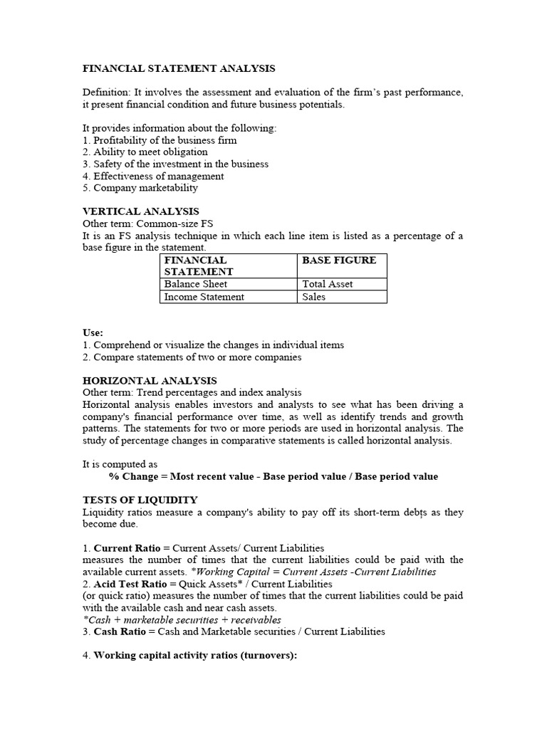 Financial Statement Analysis | PDF | Equity (Finance) | Dividend