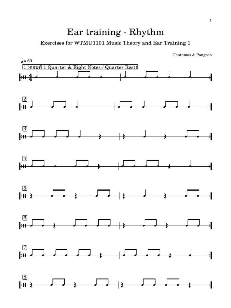 Ear Training - Rhythm | PDF