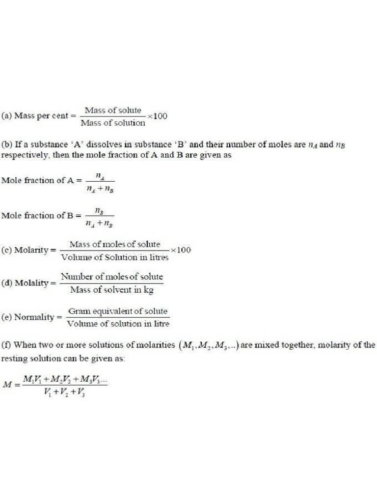 Physical Chemistry formula sheet | PDF