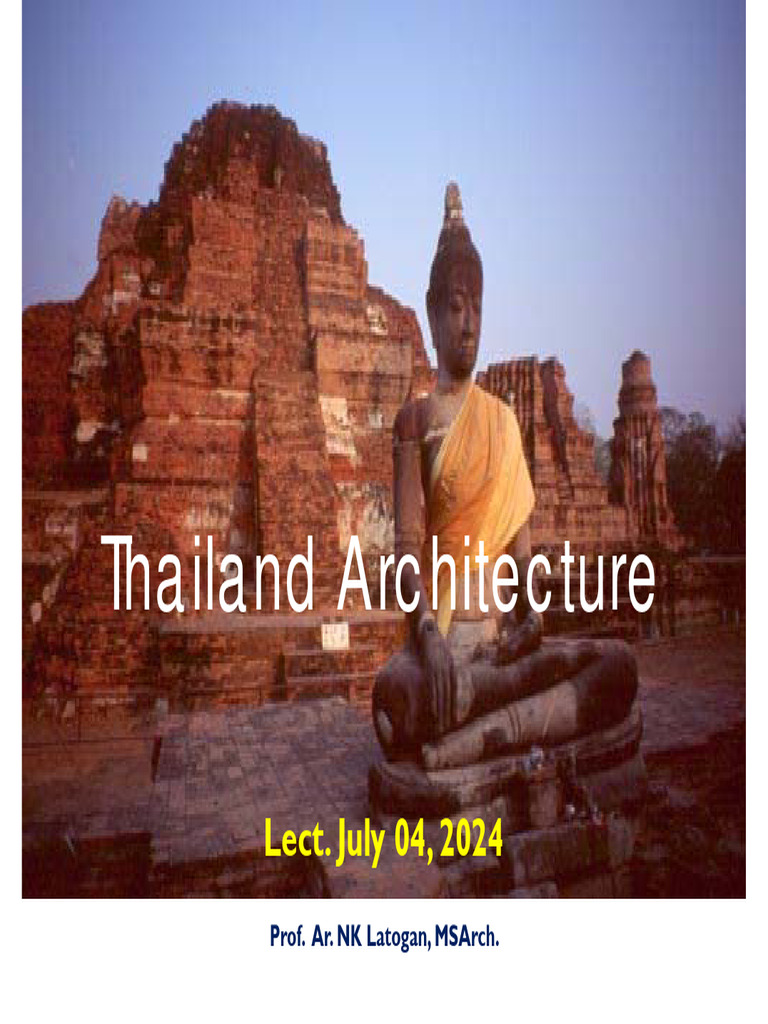 Lect. 09. Thailand Architecture | PDF | Thailand
