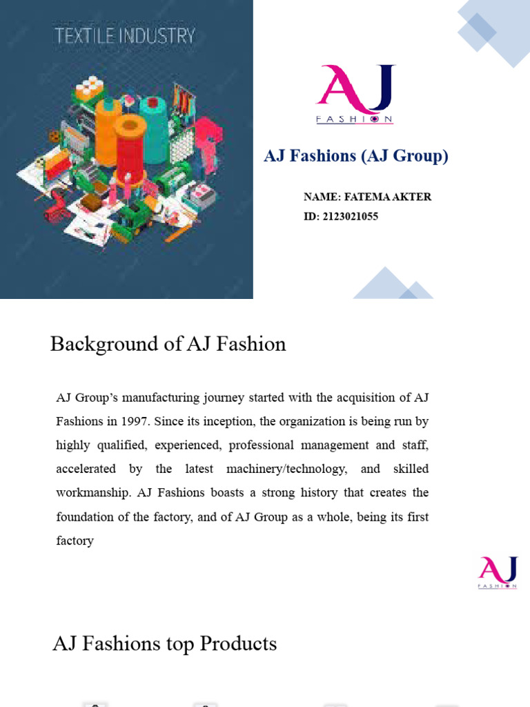 Outsourcing PowerPoint for AJ Fashions | PDF | Textiles | Outsourcing