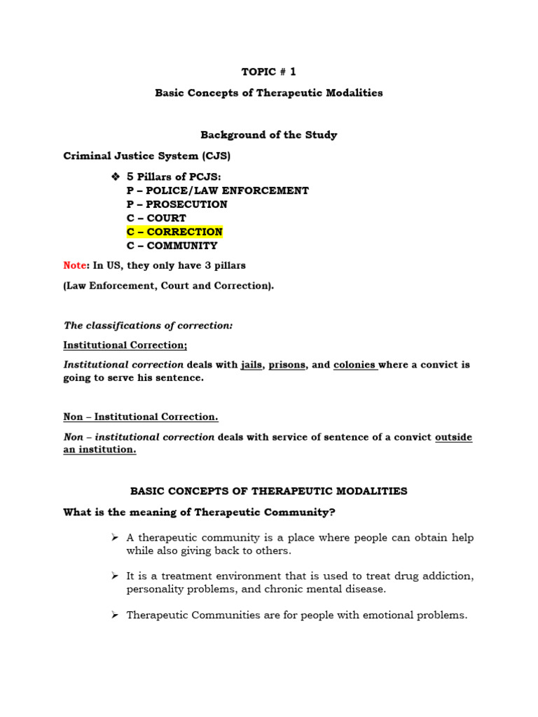 Therapeutic Community Program Overview | PDF | Prison | Psychotherapy