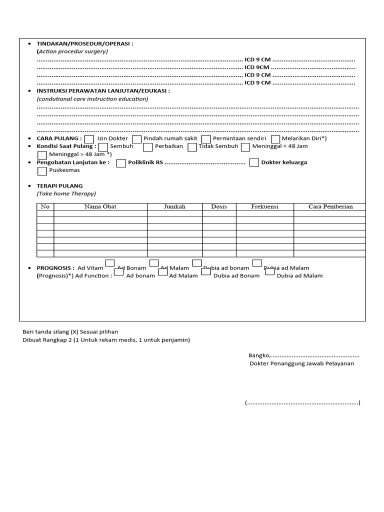 RM.20 Resume Medis Pasien Pulang Hal.2 | PDF