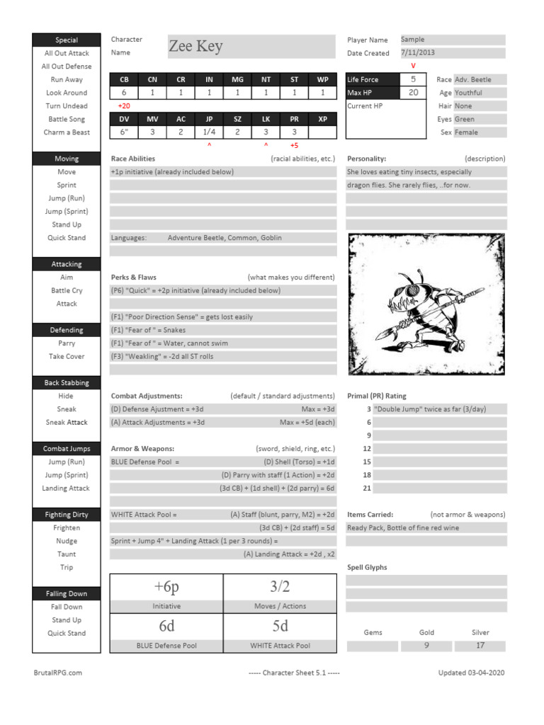 BRUTAL Sample Characters v5.1 | PDF | Shield