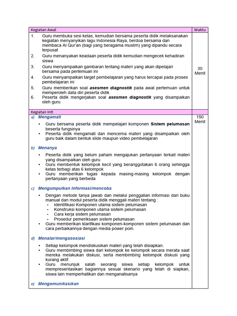 Contoh Langkah Langkah Modul Ajar | PDF