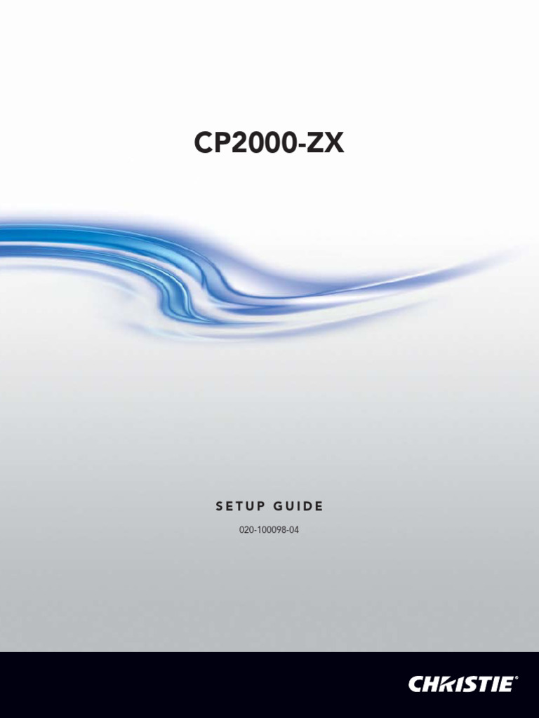020 100098 04 Christie cp2000 ZX Setup Guide | PDF | Electrical ...