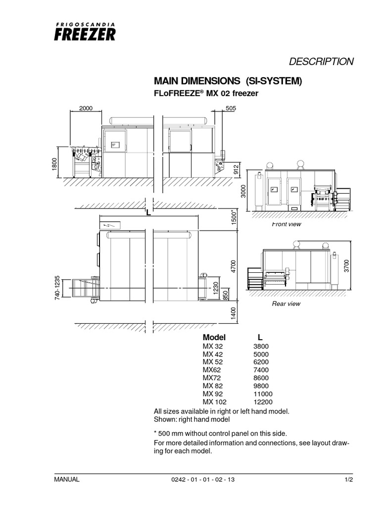 Frigoscandia FFMX Technische Daten | PDF | Refrigerator | Electric Power