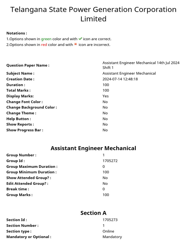 1705272-Assistant Engineer Mechanical | PDF | Multiple Choice