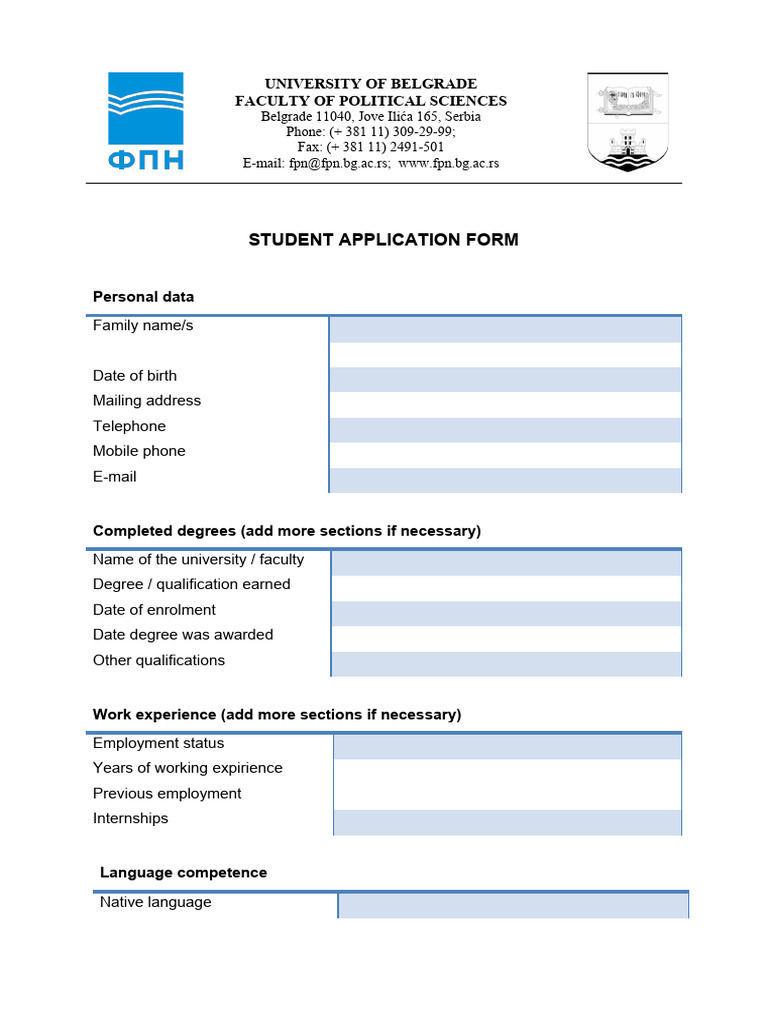 Application Form MA PSD | Download Free PDF | Diploma