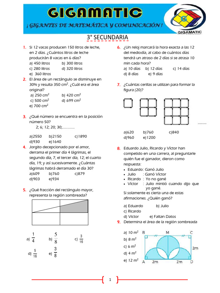 3 Sec Mat 01 | PDF