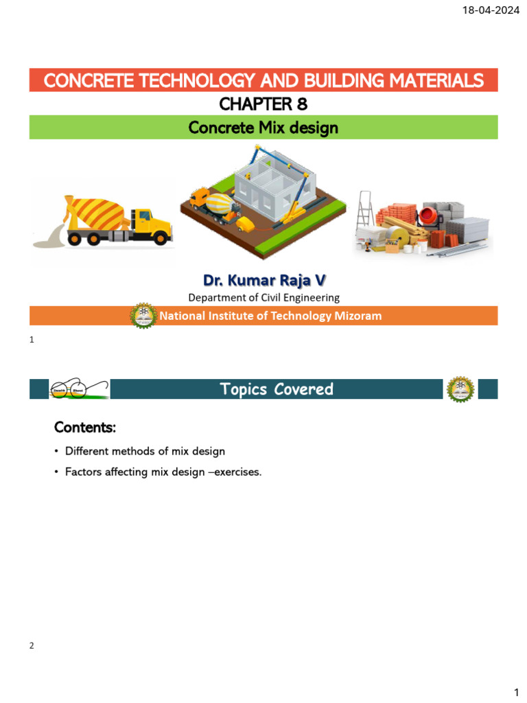 8 Concrete Mix Design | PDF | Concrete | Building Materials