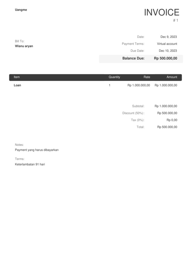 Invoice # 1 | PDF