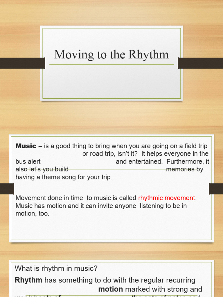 1.moving To The Rhythm | PDF