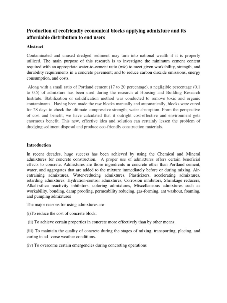 HBRI Dredging Sand | PDF | Concrete | Cement