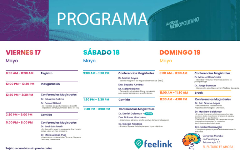 Programa Tercer Congreso | PDF | Las emociones | Psicología Social