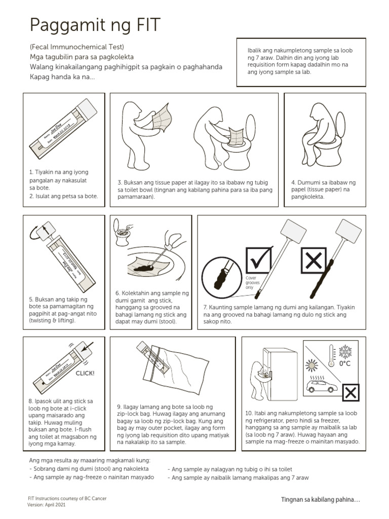 FIT Instructions Tagalog | PDF