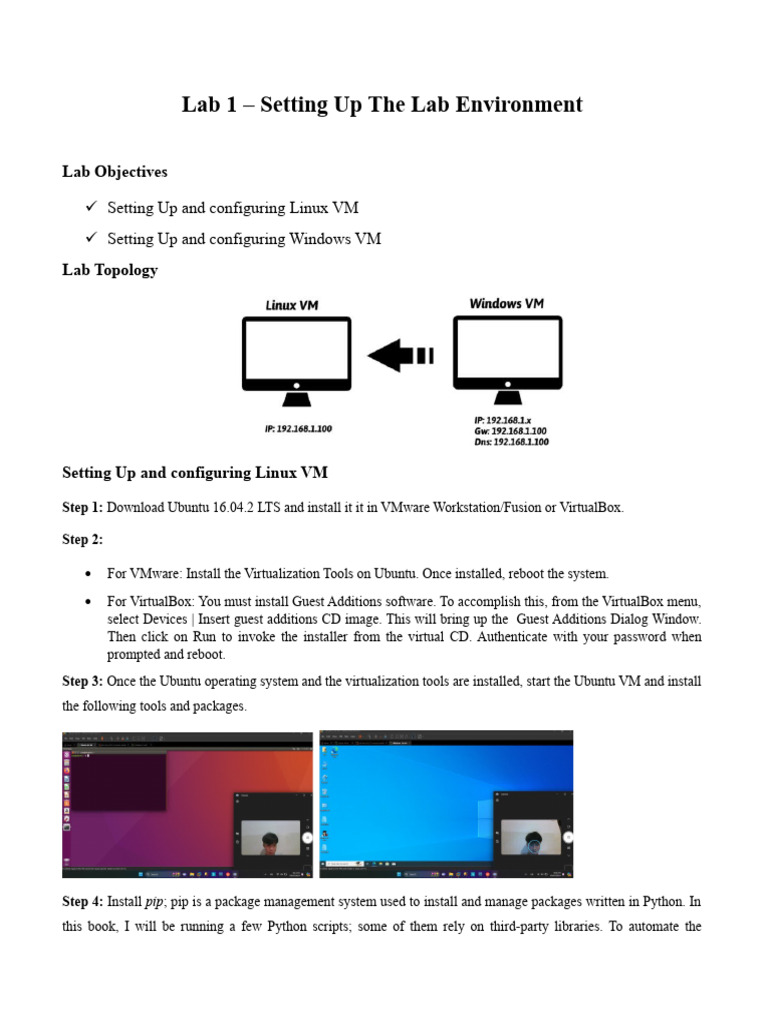 Virtual Lab Setup Guide | PDF | Virtual Machine | Sudo