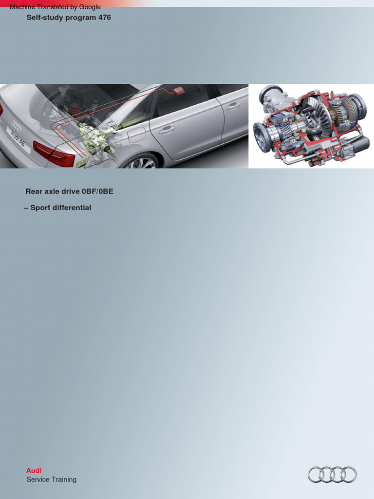 SSP 476 Rear Axle Drive 0BF0BE – Sport Differential En | Download Free ...