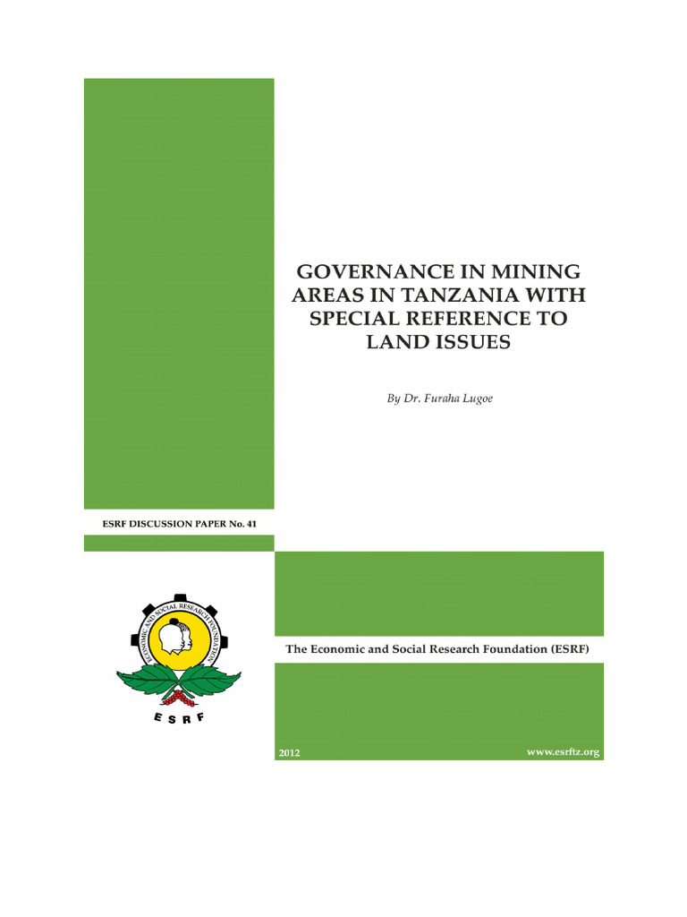 Governance in Mining Are as in Tanzania | Download Free PDF | Governance | Mining