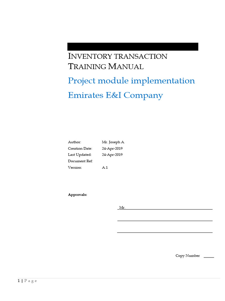 Inventory Training Manual | PDF | Inventory | Computing