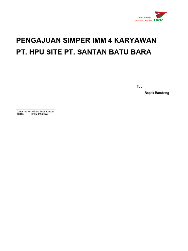 Cover Pengajuan Simper 4 Orang 10 Juli 2024 | PDF