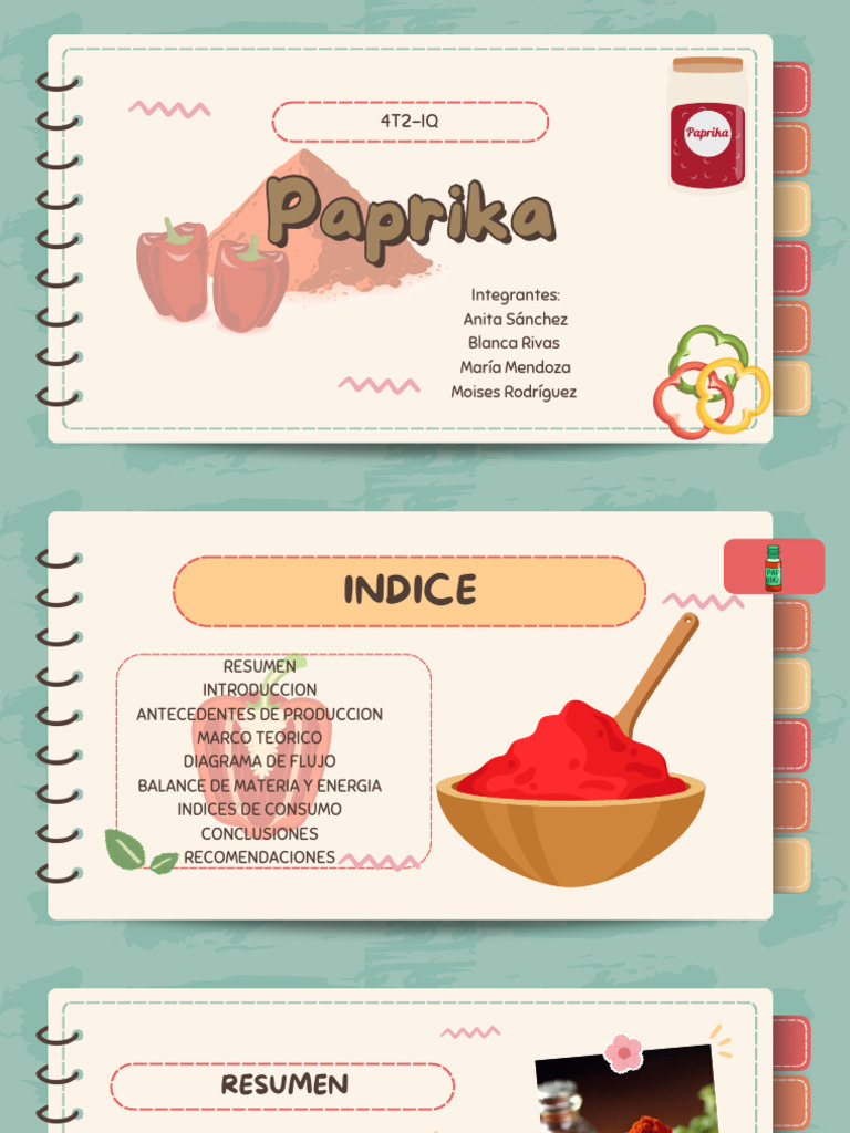Paprika Trabajo de Curso | PDF | Pimenton | Pimiento