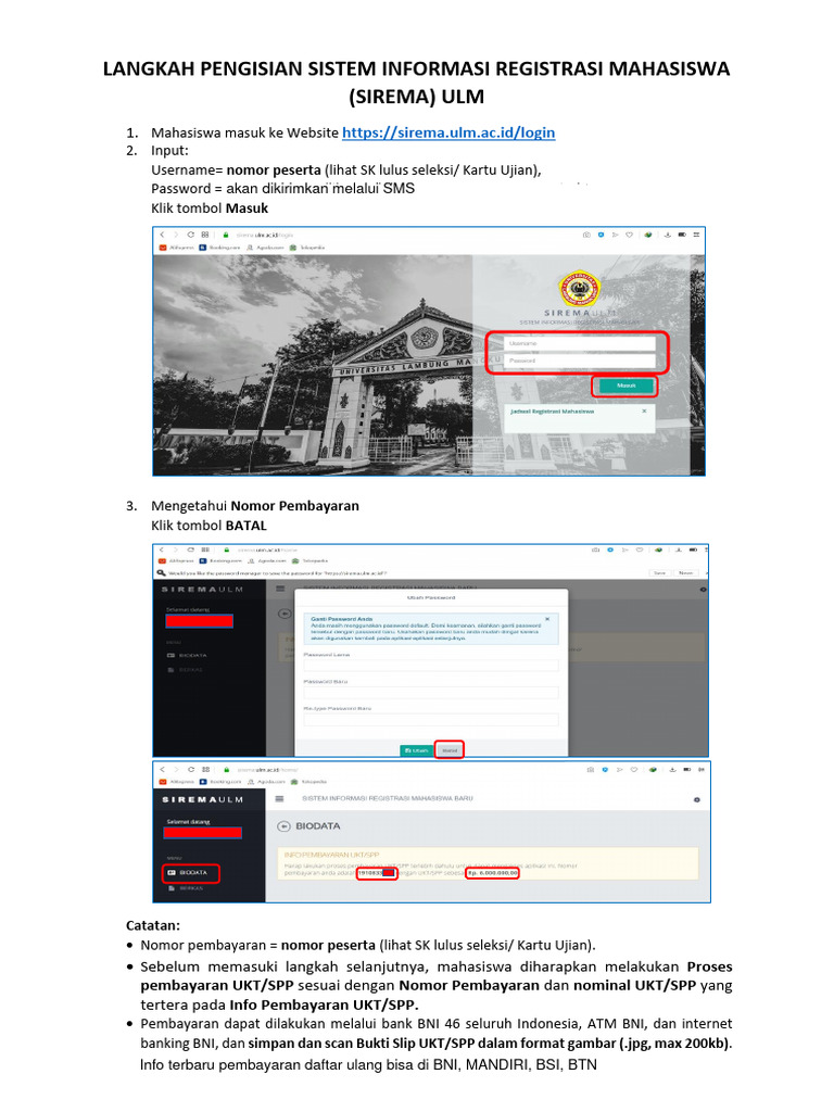 Panduan Pengisian SIREMA Dan SIMARI ULM PSPPI | PDF