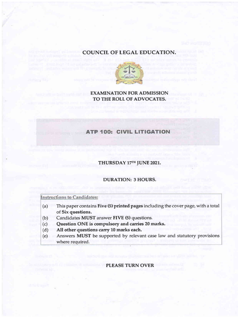 CLE 2020-2021 PAPERS | PDF | Appeal | Judgment (Law)