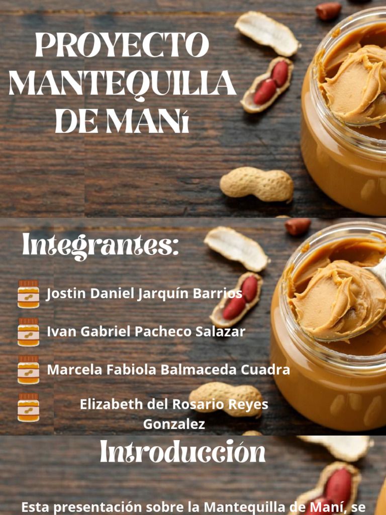 Proyecto de Mantequilla de Mani P.I presentacion | Descargar gratis PDF ...