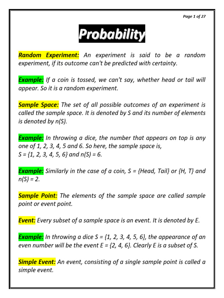 Probability | Download Free PDF | Measure Theory | Mathematical Concepts