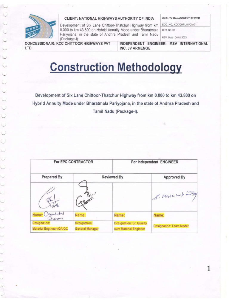 Construction Methodology | PDF | Surveying | Global Positioning System