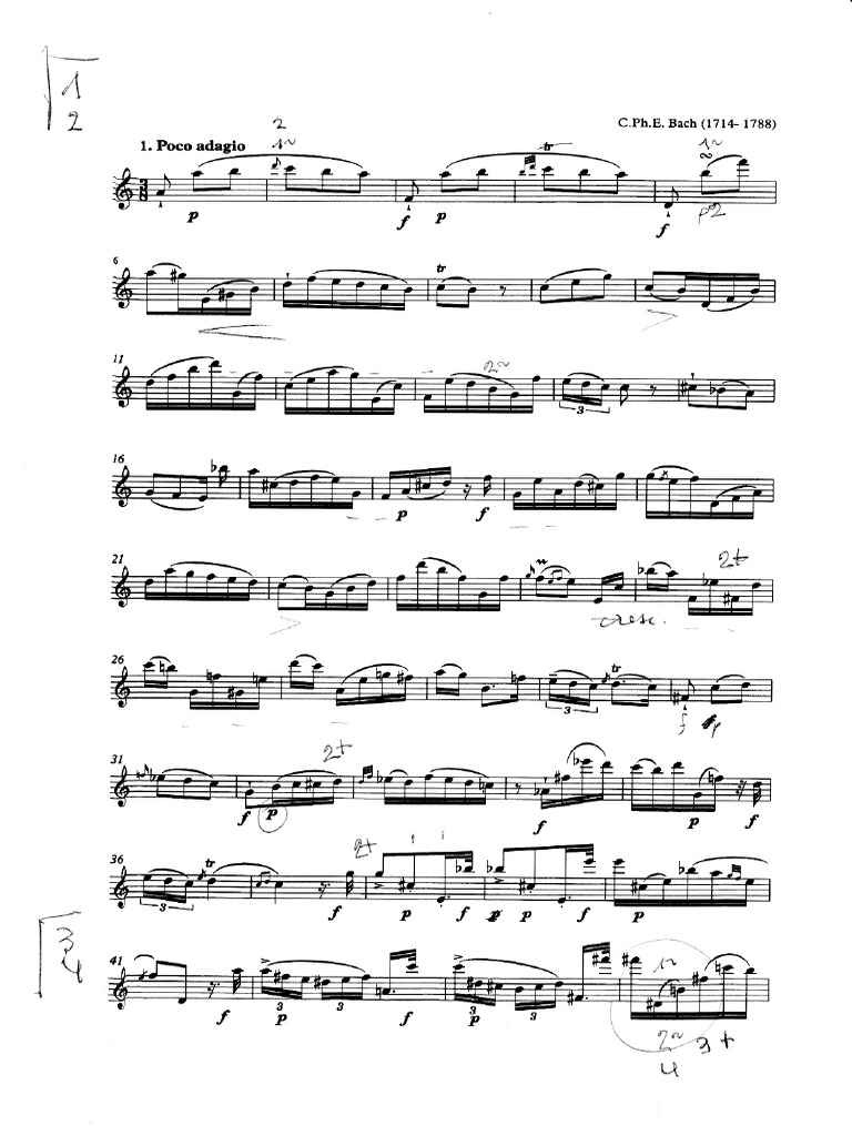 C.Ph.E. Bach Flauto | PDF