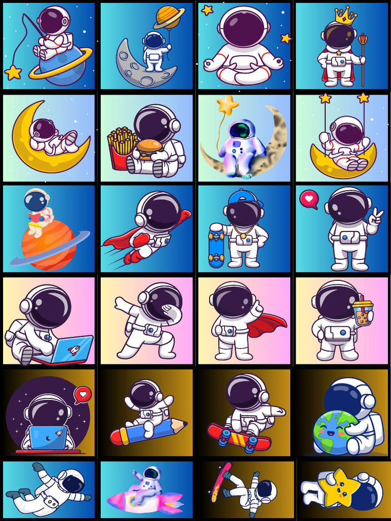 Astronauts Stickers | PDF